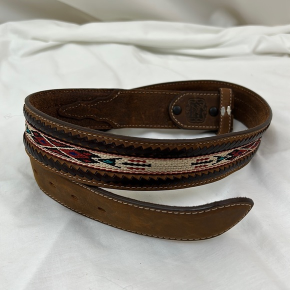 Tony Lama | Accessories | Tony Lama Mens Lace Edge Horse Hair Ribbon Bark Belt 5a9 Size 34 ...